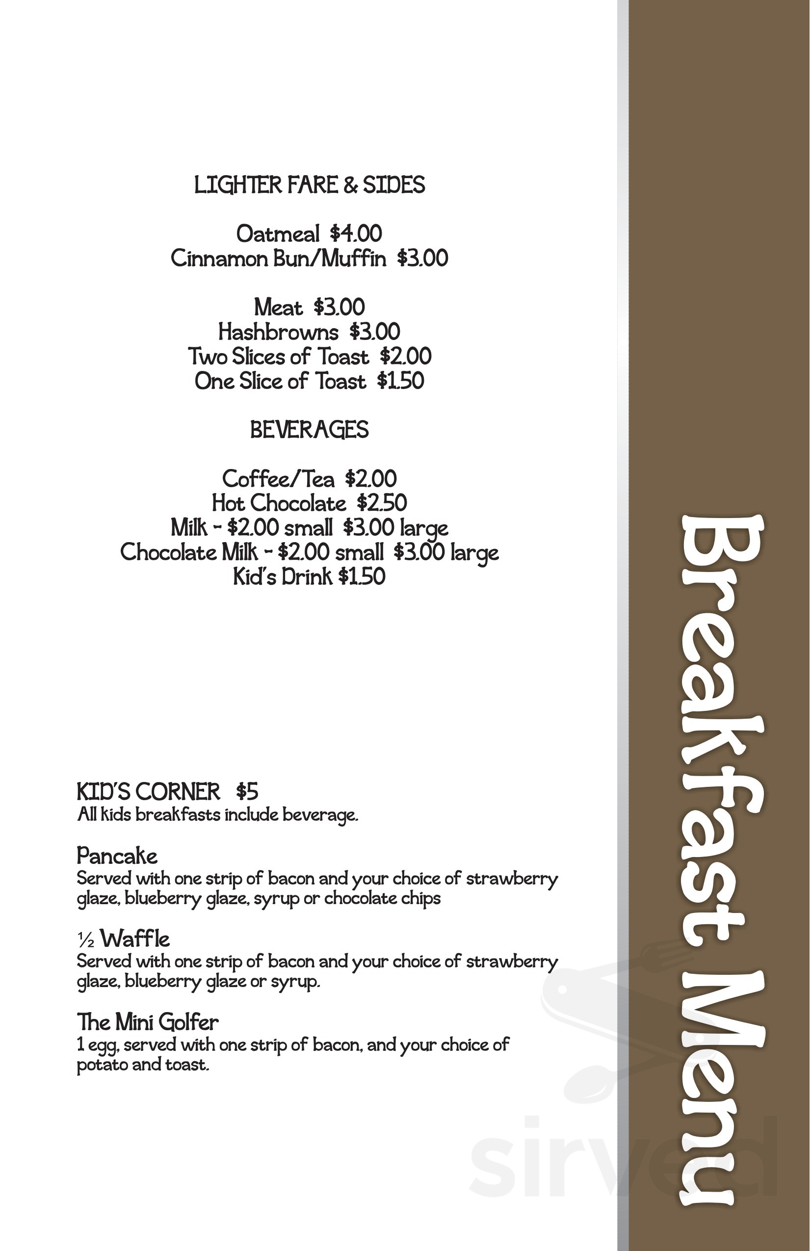 Mulligan's Restaurant & Lounge menu in Winkler, Manitoba, Canada