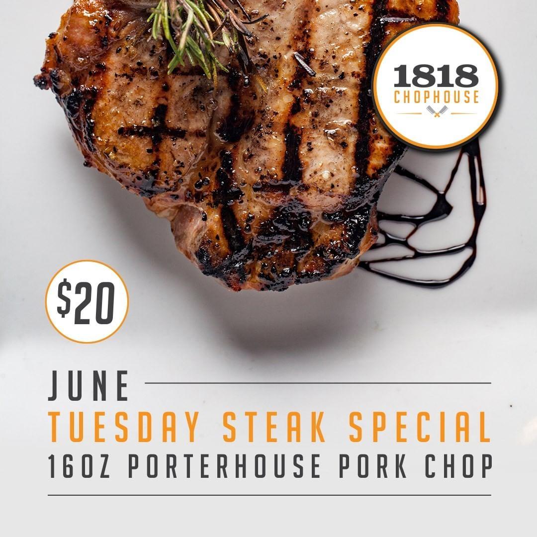 1818 Chophouse menu in Edwardsville, Illinois, USA