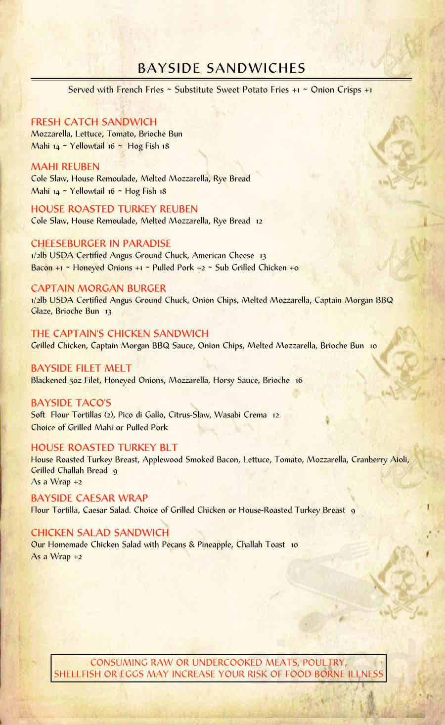 Menu - Key Largo FL's Key Largo Songfest | Sirved