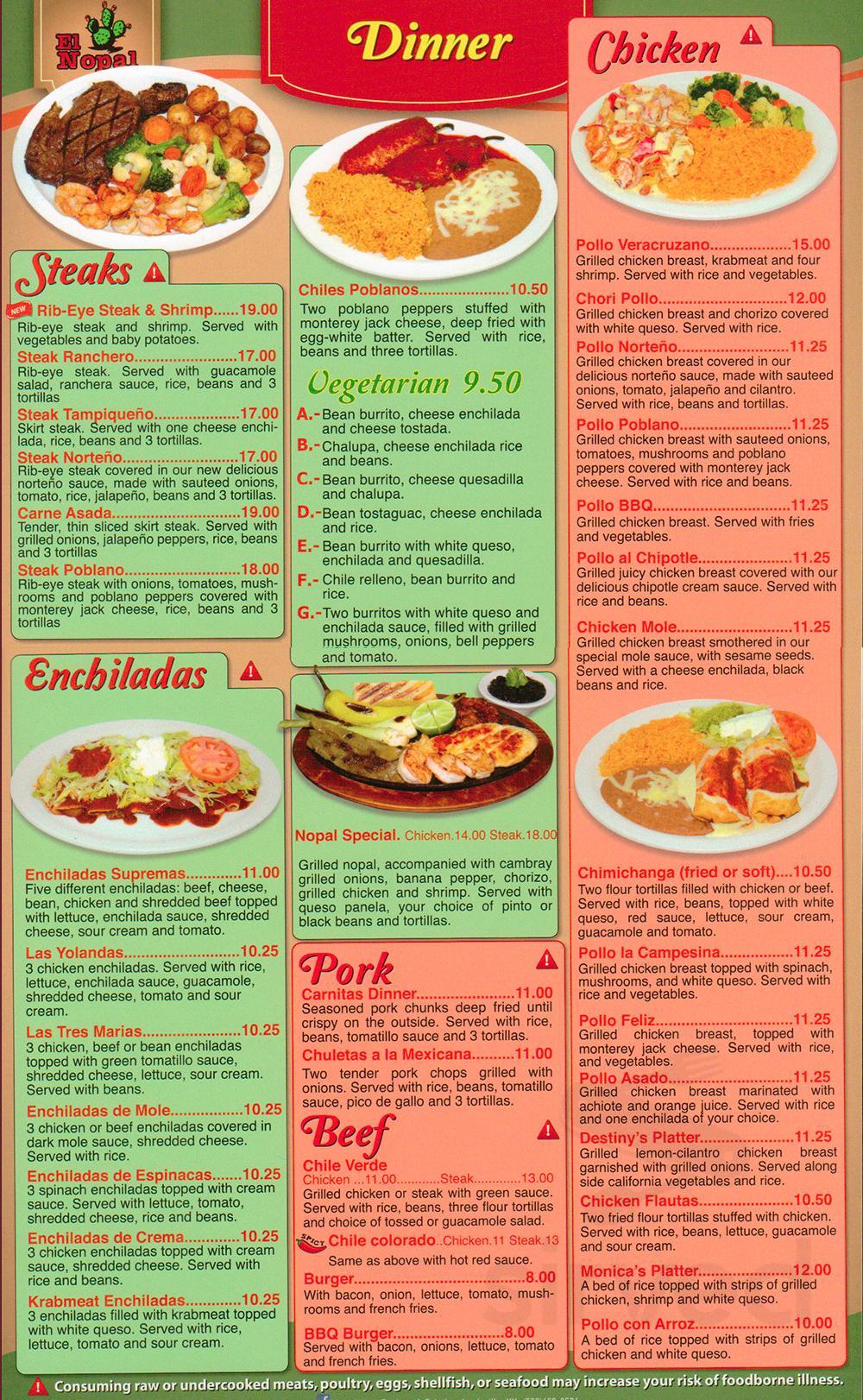 El Nopal Dixie Hwy valley Station Menu In Louisville Kentucky USA El Nopal Dixie Hwy valley Station Menu In Louisville Kentucky USA