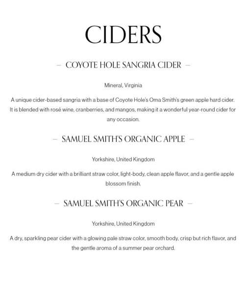 Bald Top Brewing Co. menu in Madison, Virginia, USA