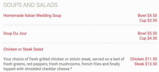 Menu for Monte Cello's of Baden - Baden, PA | Sirved