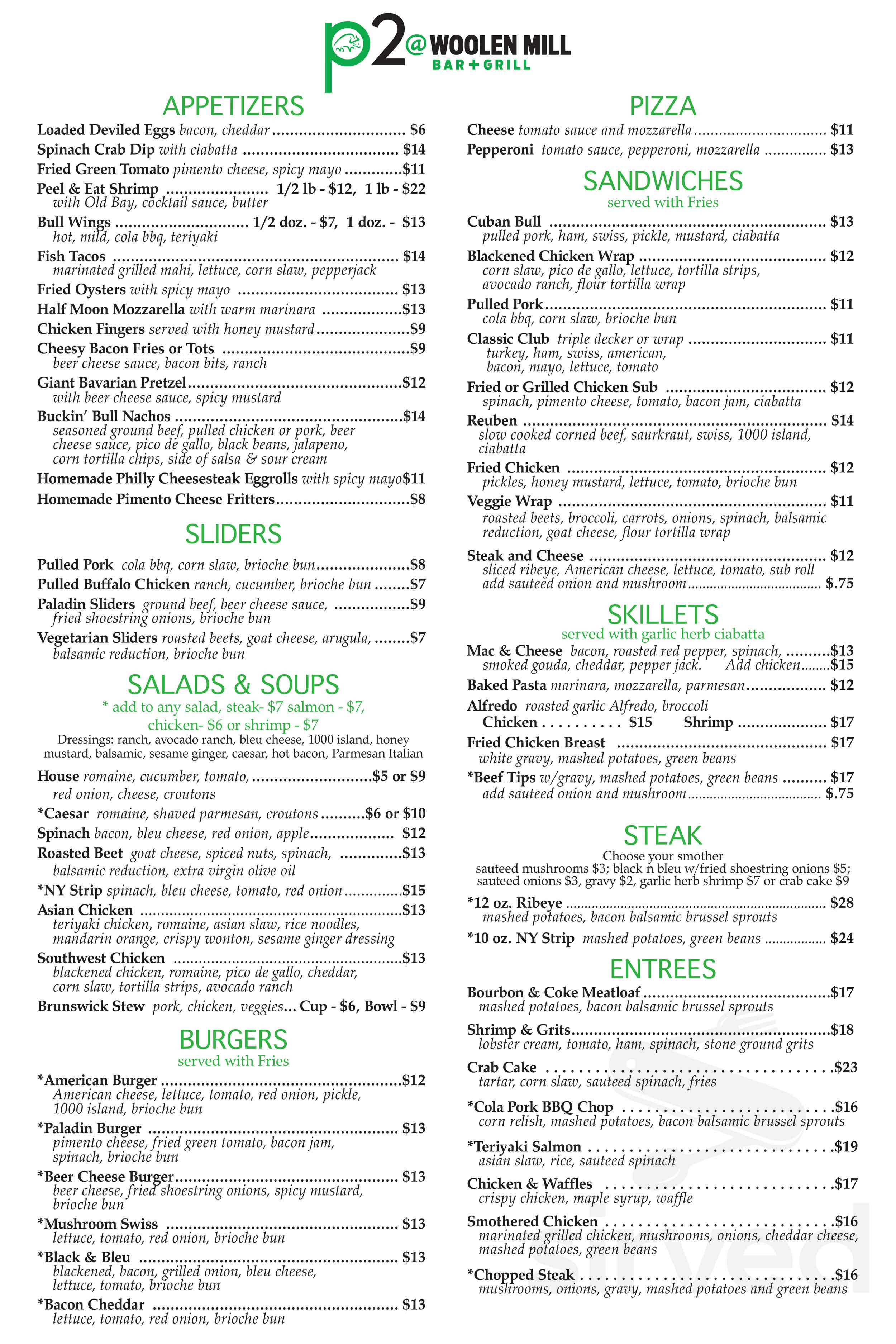 Paladin Woolen Mill menu in Clear Brook, Virginia, USA