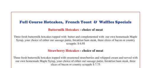 Menu for Dutch Kitchen Restaurant in Frackville, PA | Sirved