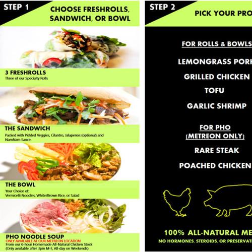 Freshroll menu in San Francisco, California, USA
