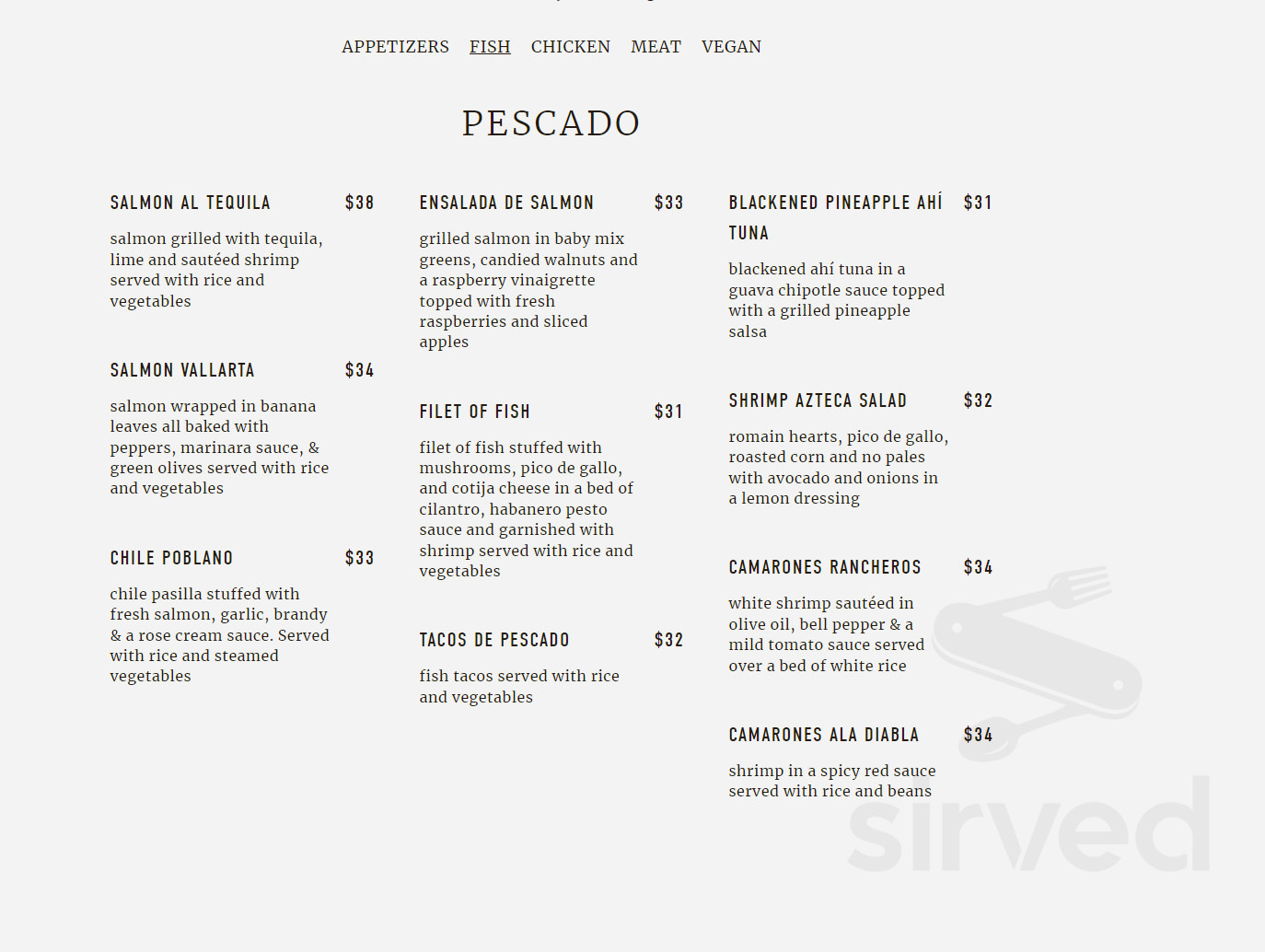 Casa Sanchez menu in Los Angeles, California, USA