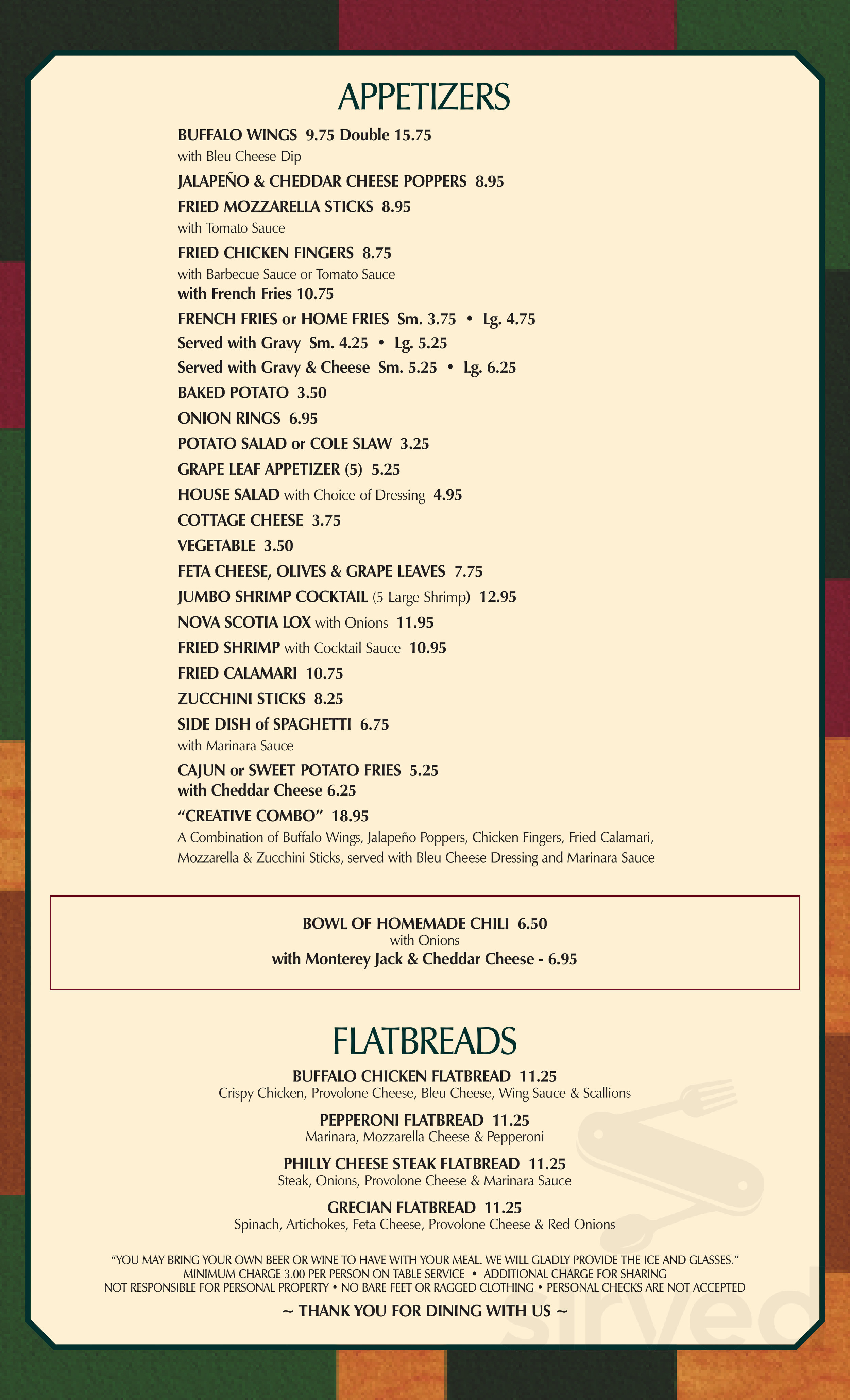 Nautilus Diner menu in Madison, New Jersey, USA