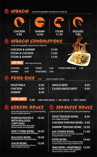 Sushi Bachi menu in Aubrey, Texas, USA