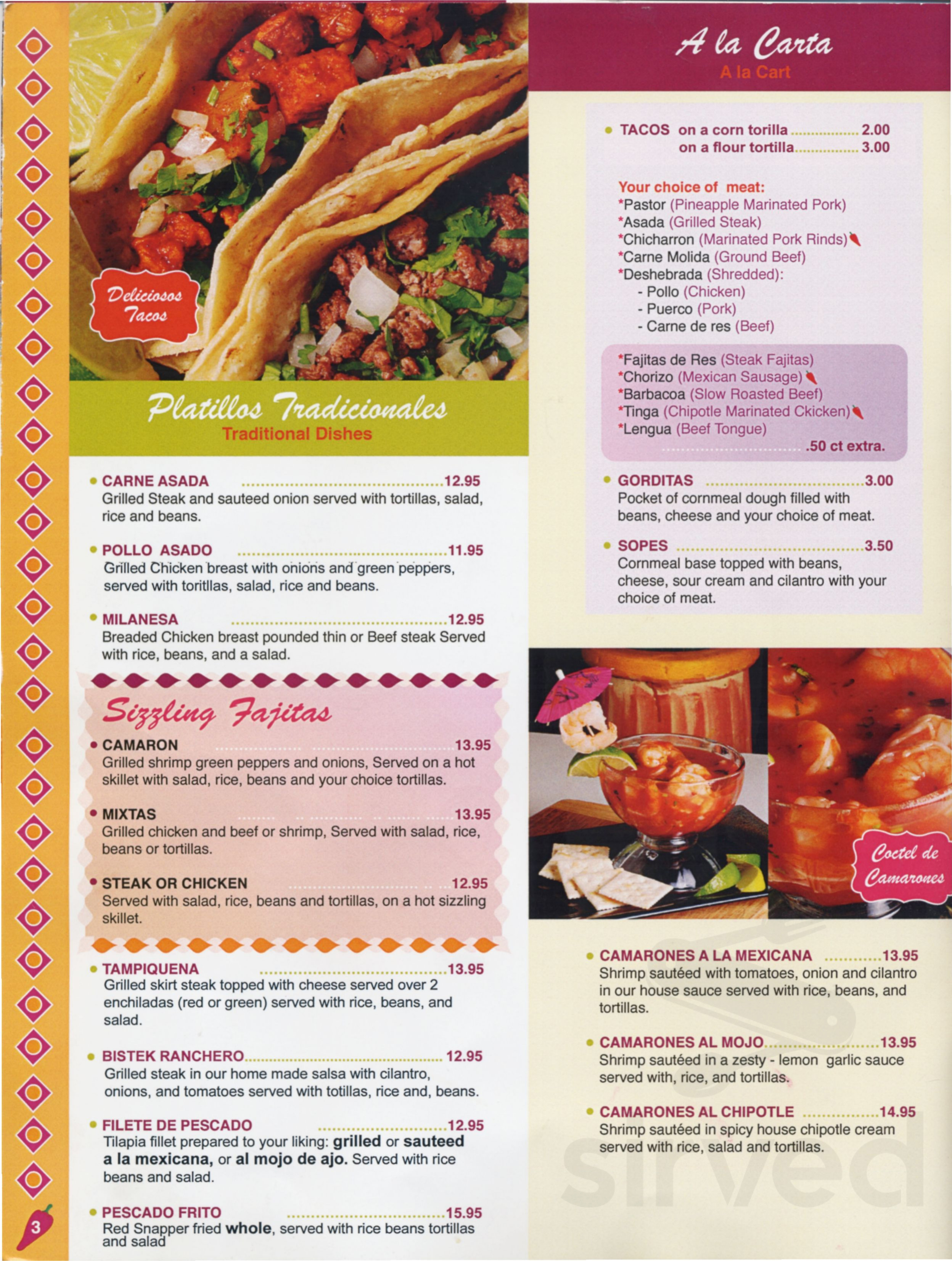 Salsa Brava Mexican Grill menus in Naples, Florida, United States