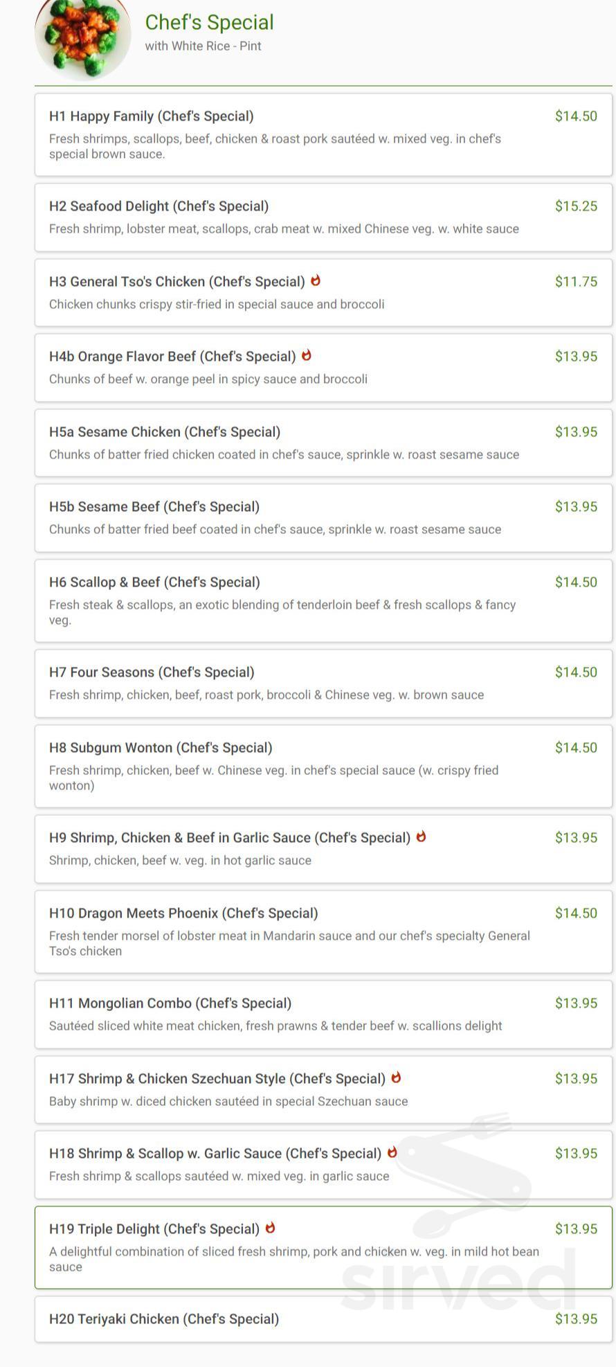 Menu - Destin FL's New Dragon Chinese Buffet and Mongolian Grill | Sirved
