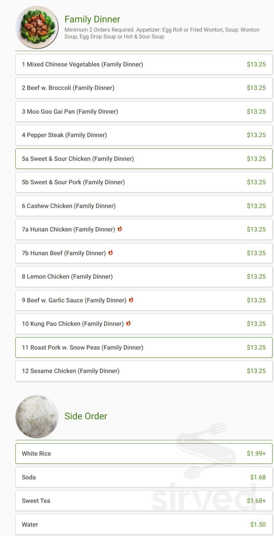 Menu - Destin FL's New Dragon Chinese Buffet and Mongolian Grill | Sirved