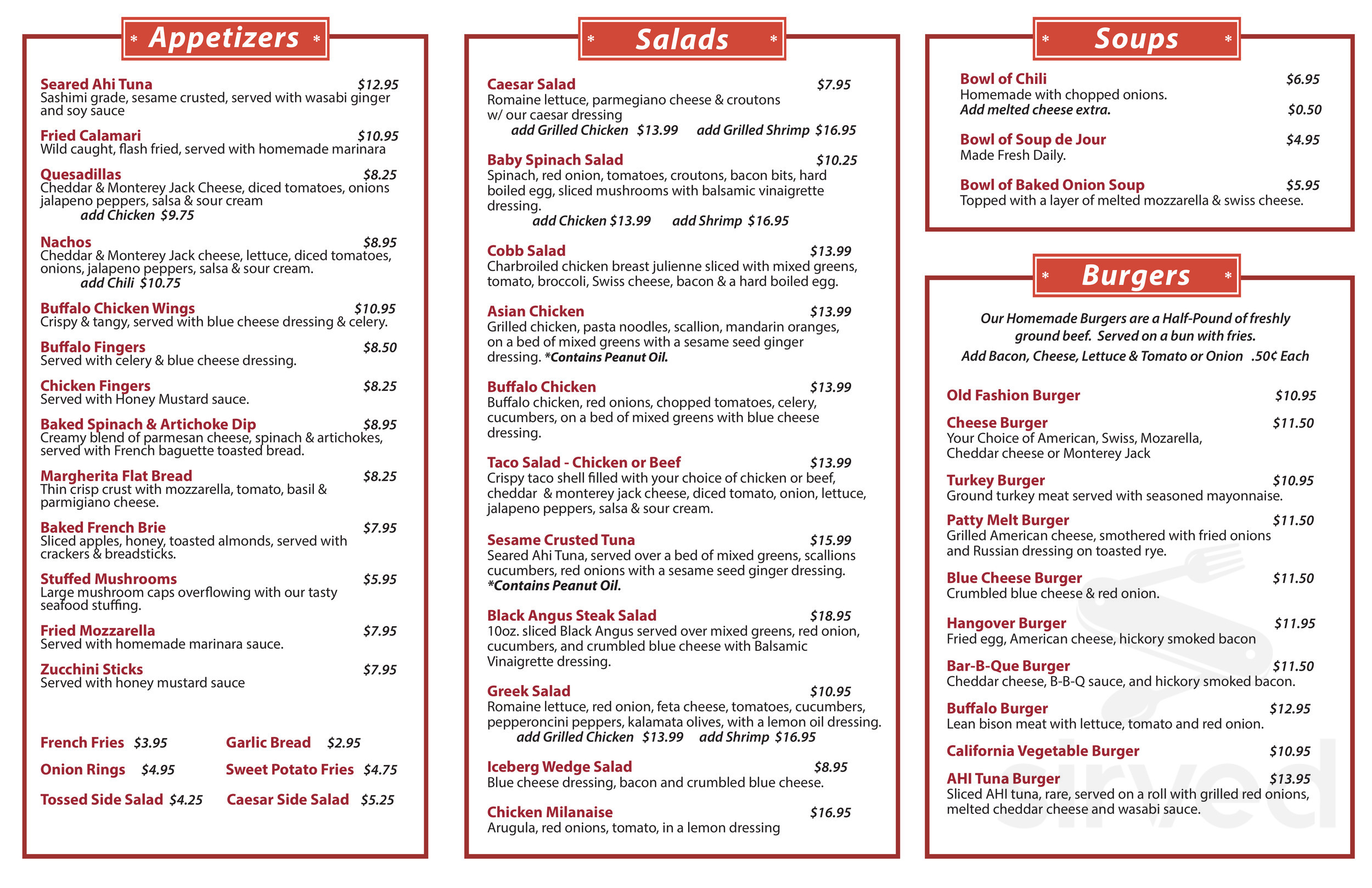 Menu for Peppercorns Restaurant and Bar in Park Ridge, NJ | Sirved