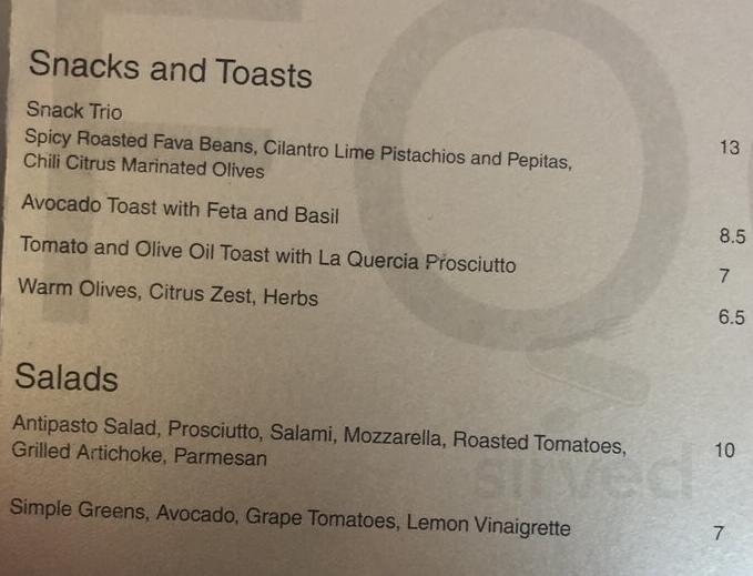 AC Lounge menus in Bellevue, Washington, United States