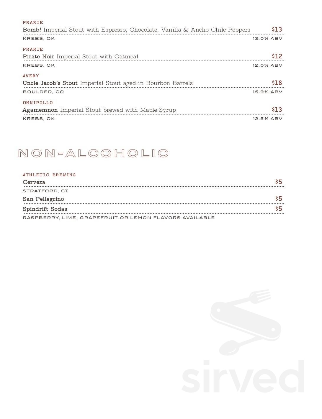 Lula Drake Wine Parlour menu in Columbia, South Carolina, USA