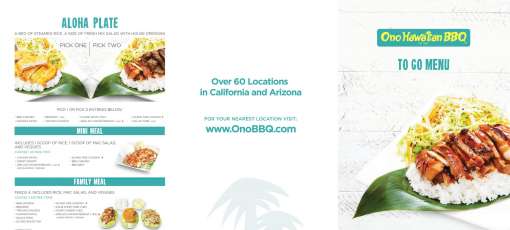 Menu for Ono Hawaiian BBQ - Bakersfield, CA | Sirved