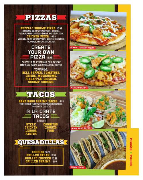 El Barril menu in Cincinnati, Ohio, USA