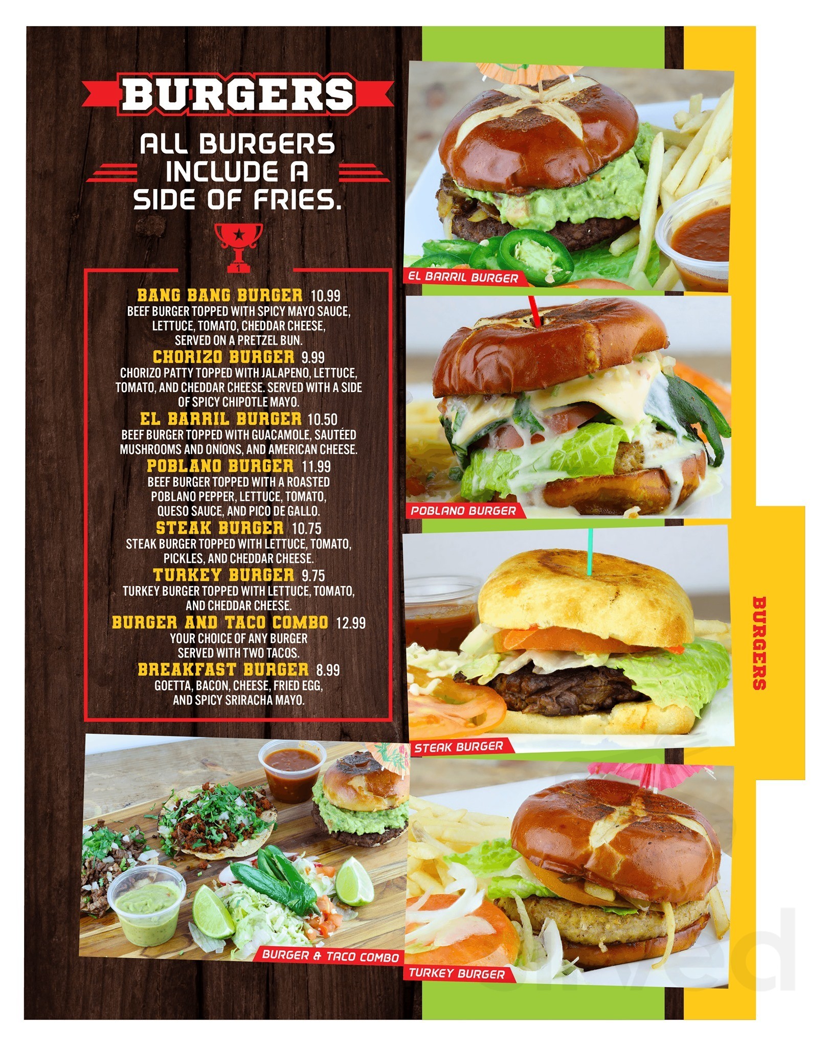 El Barril menu in Cincinnati, Ohio, USA