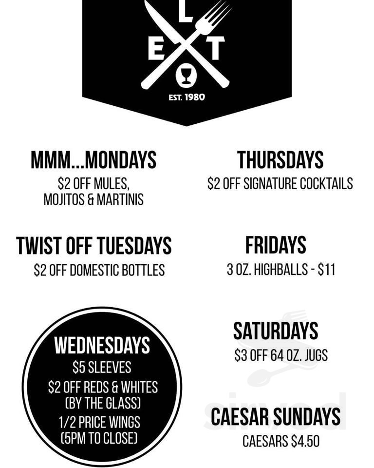 Leto's Steakhouse & Bar menus in Lacombe, Alberta, Canada