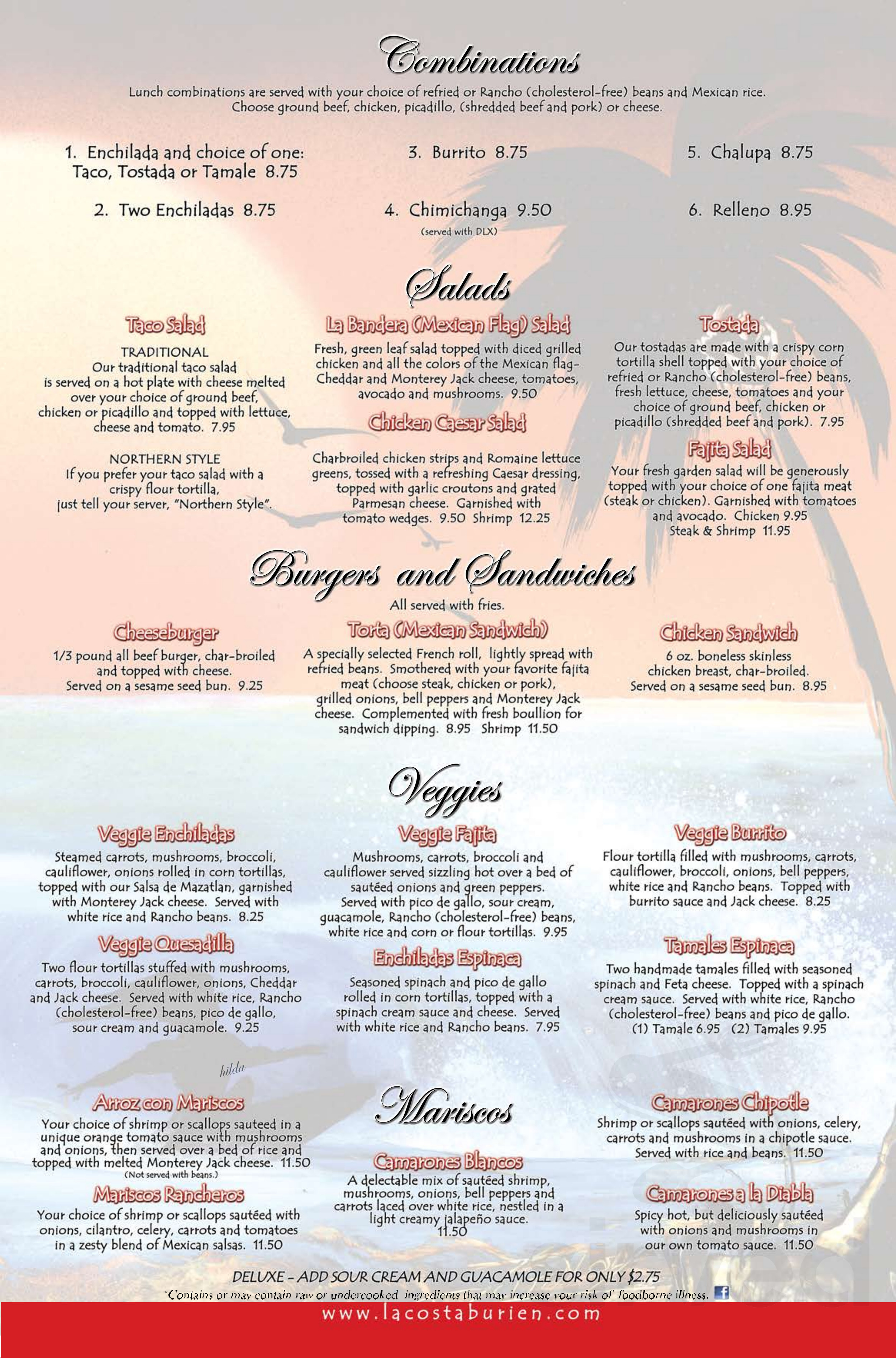 La Costa menu in Burien, Washington, USA