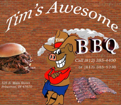 Menu for Tim's Awesome BBQ in Princeton, IN | Sirved