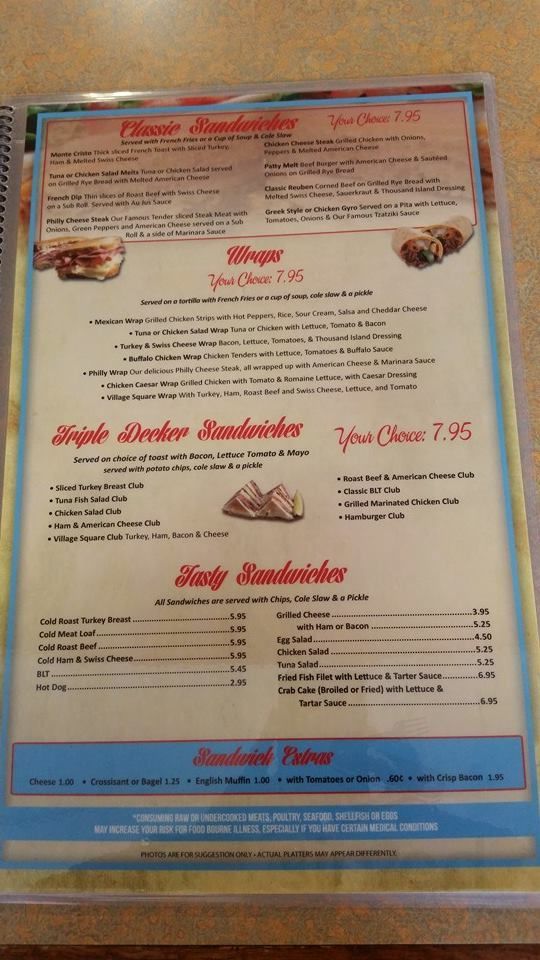 Menu - Shermans Dale PA's Village Square Diner | Sirved