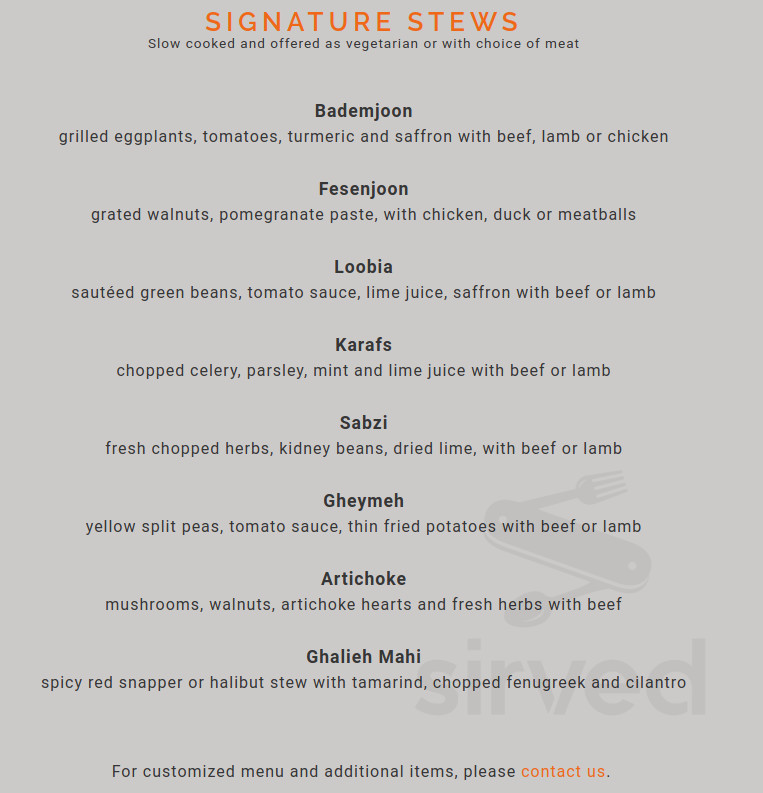 BiBi Mediterranean Inspired Food and Specialties menu in Kirkland ...