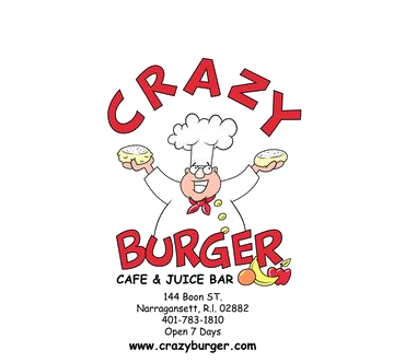 Menu for Crazy Burger Cafe and Juice Bar in Narragansett, RI | Sirved