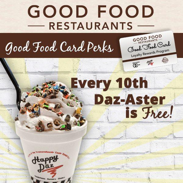 Happy Daz menu in Lima, Ohio, USA