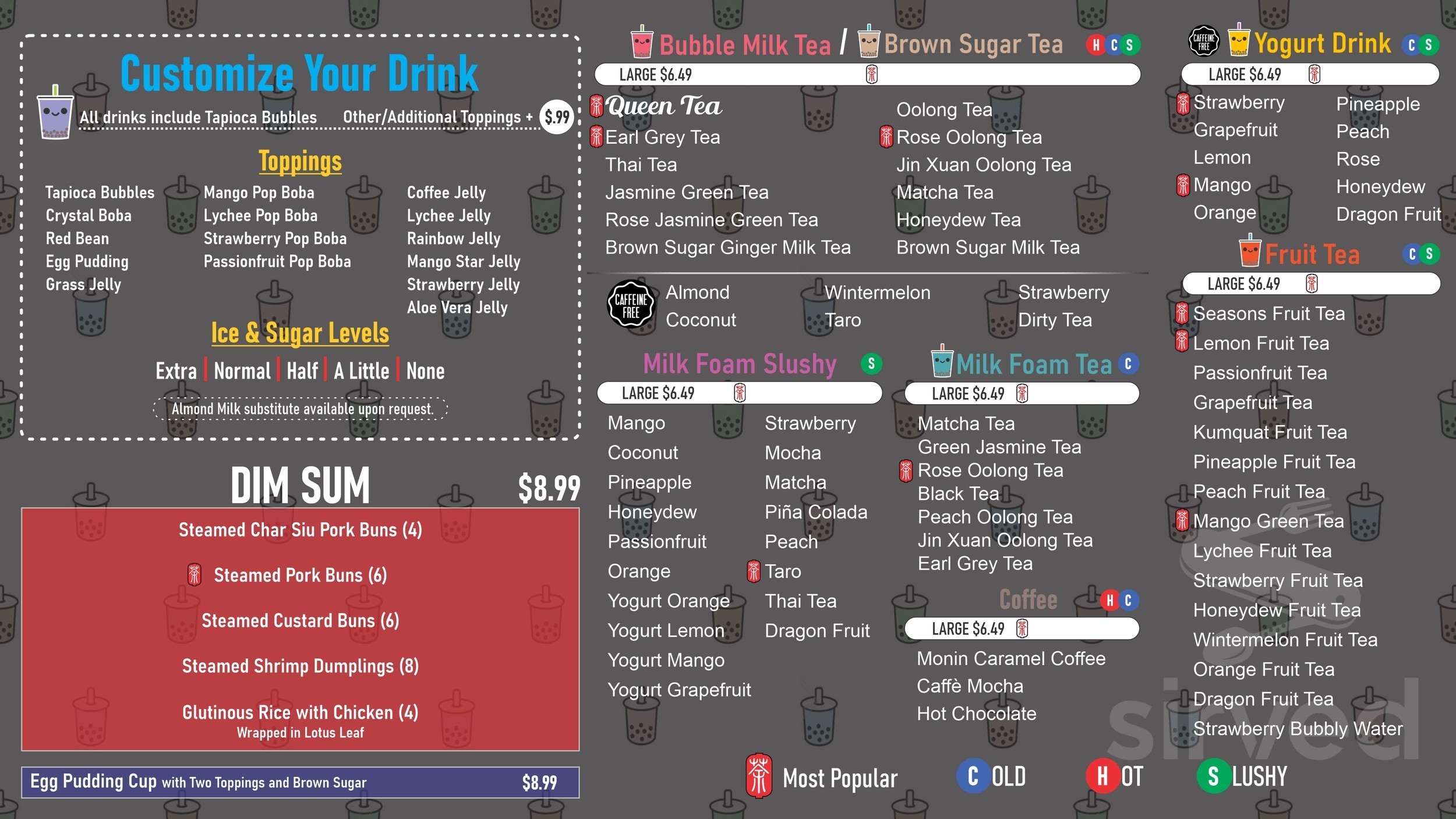 Menu for Queen Tea in Kennesaw, GA | Sirved