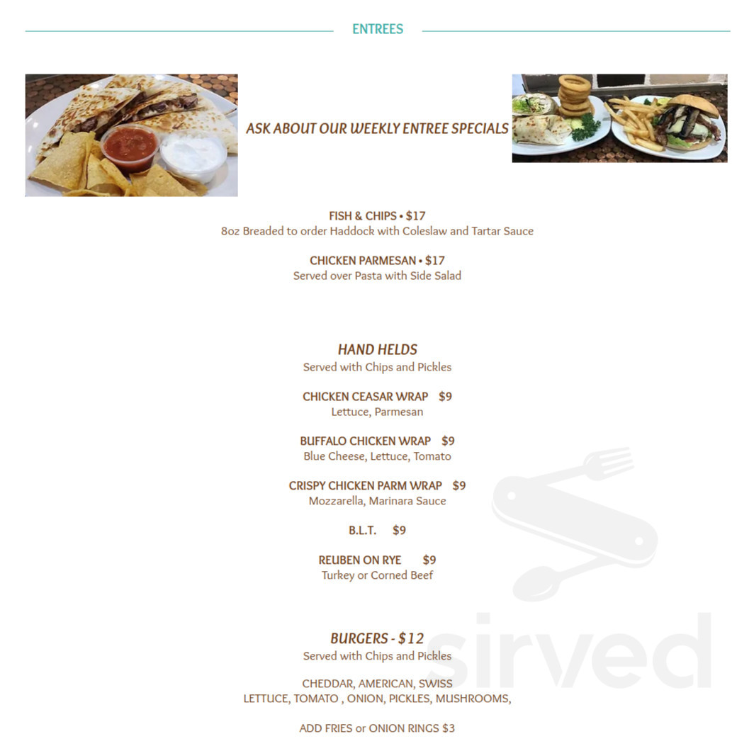 Route 8 Pub menus in Becket, Massachusetts, United States