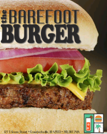Menu for The Barefoot Burger in Crawfordsville, IN | Sirved