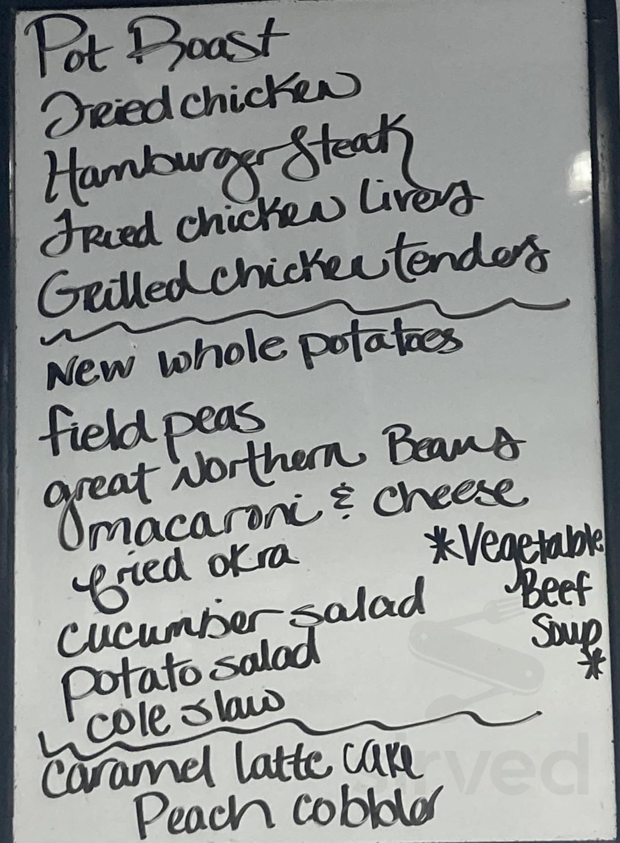 The Dinner Bell menus in Clanton, Alabama, United States