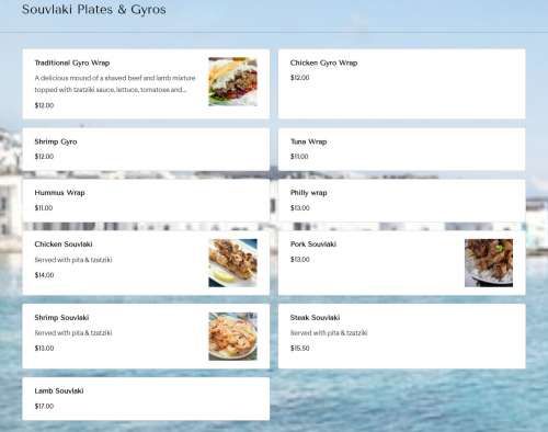 Aegean Express menu in Mary Esther, Florida, USA