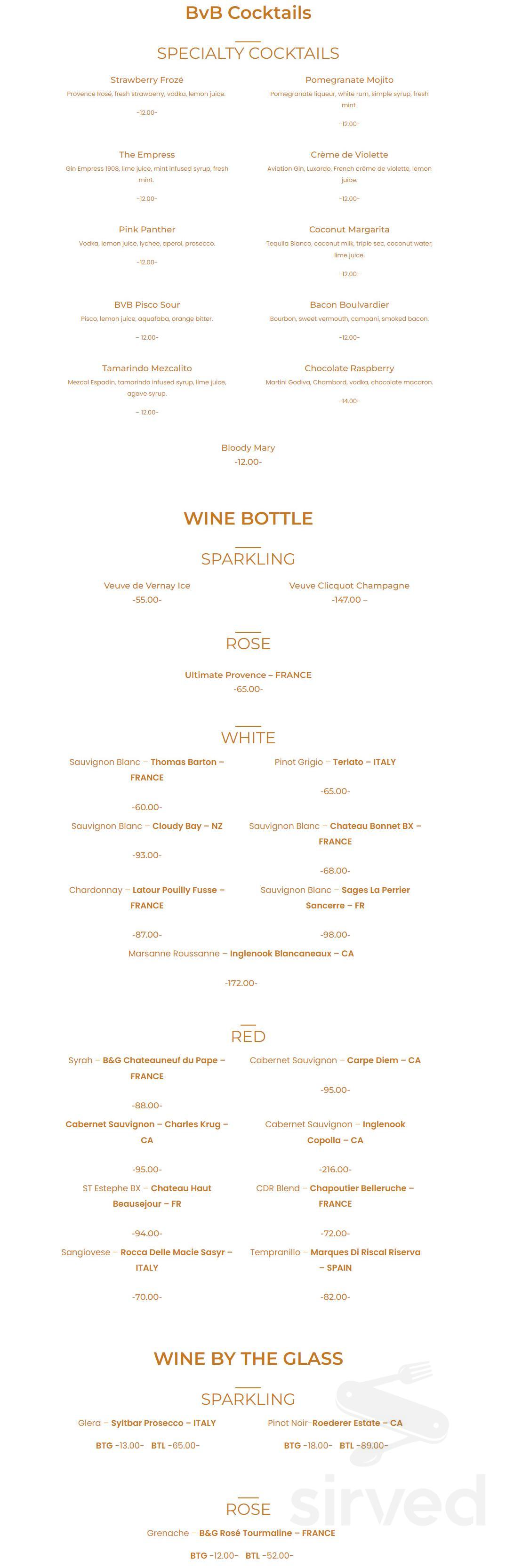 Bread and Vine menu in Galena, Illinois, USA