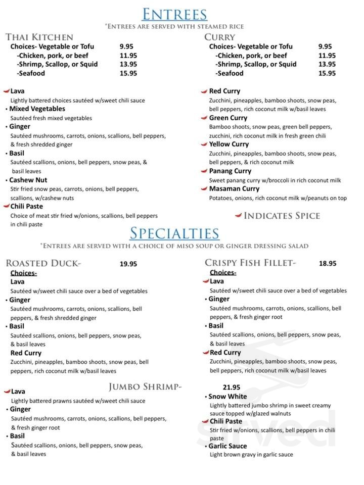 Mangetsu menu in Melbourne, Florida, USA