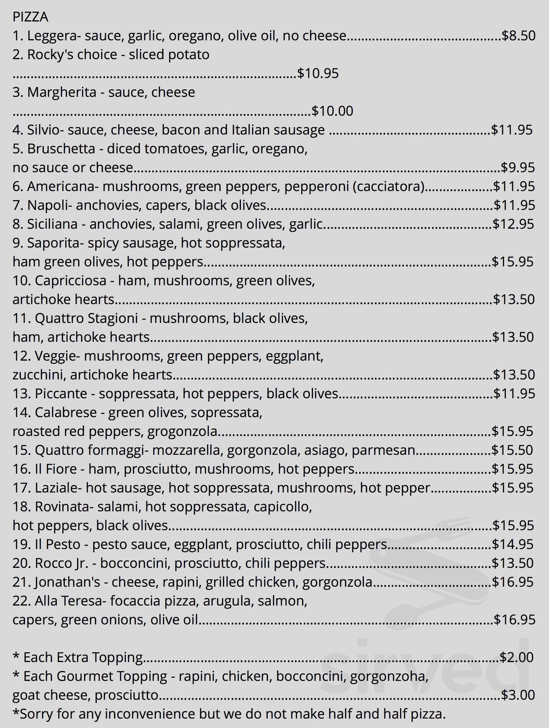 Desserts Plus Ristorante Pizzeria menus in Woodbridge, Ontario, Canada