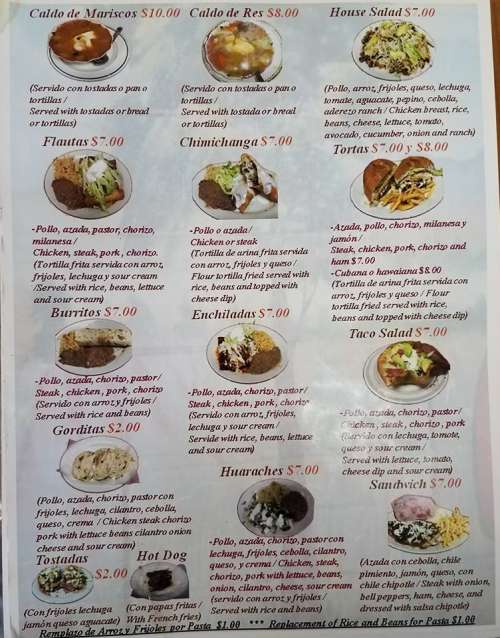 Alondra's menu in Dalton, Georgia, USA