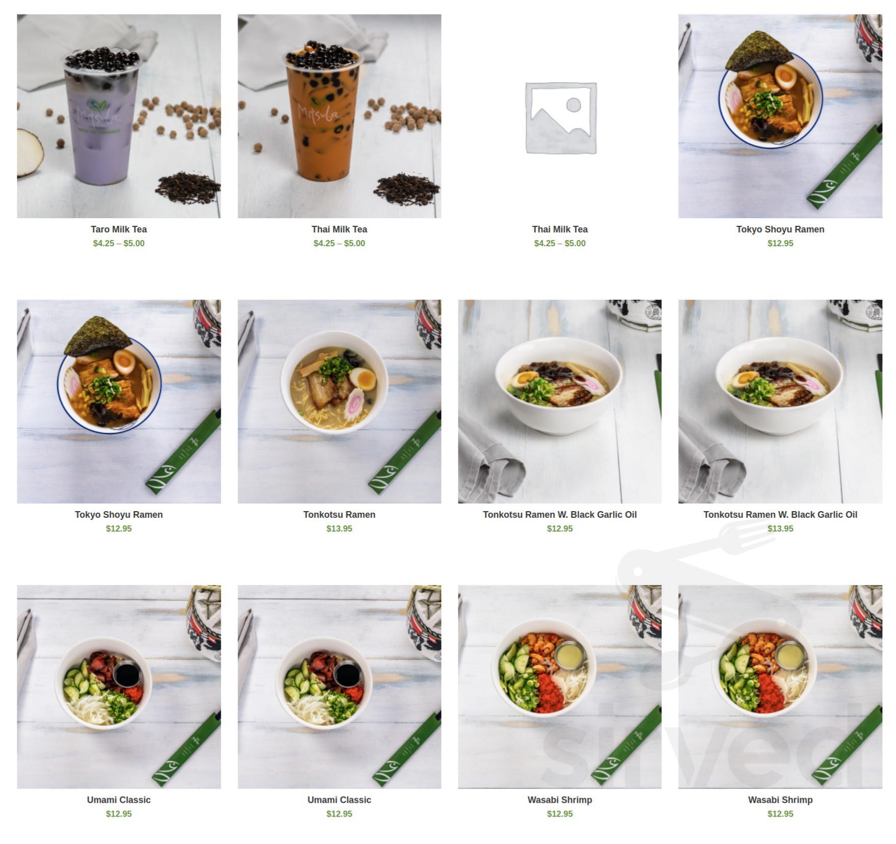 Mitsuba Ramen menu in New Hartford, New York, USA