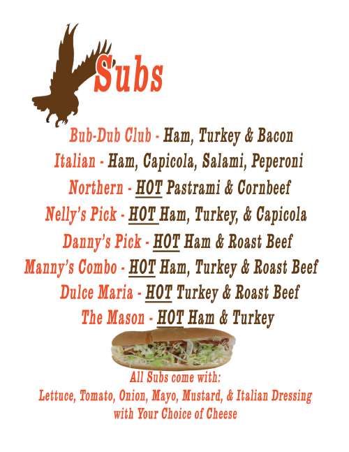 Nelly's Deli menu in Daytona Beach, Florida, USA