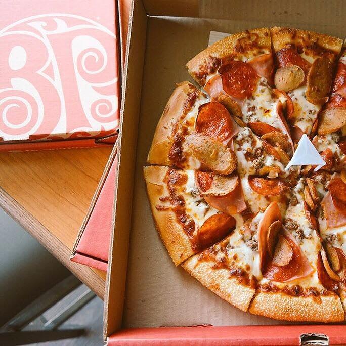 Boston Pizza menu in Winnipeg, Manitoba, Canada