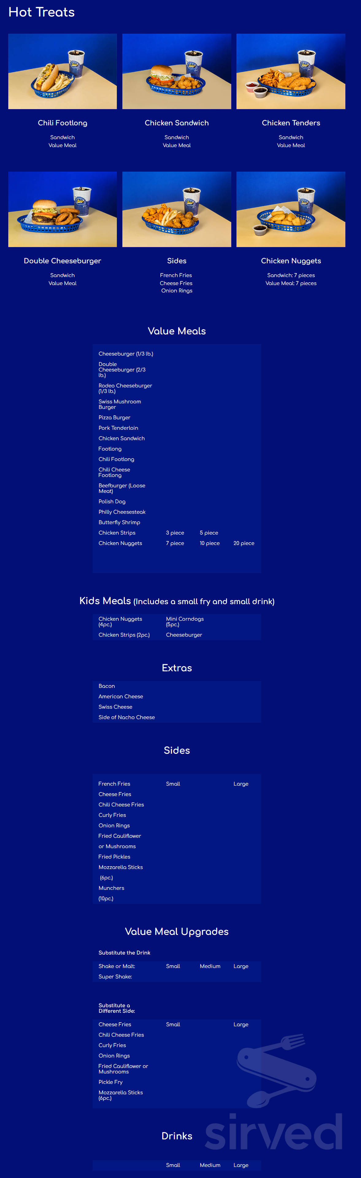 Zesto Shoppe menu in Omaha, Nebraska, USA