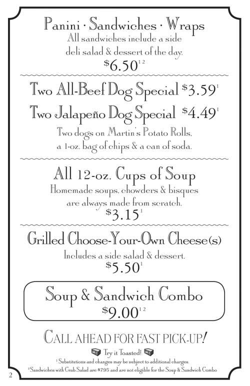 Bachetti Bros. Meats, Market & Catering menu in Wilmington, Delaware, USA