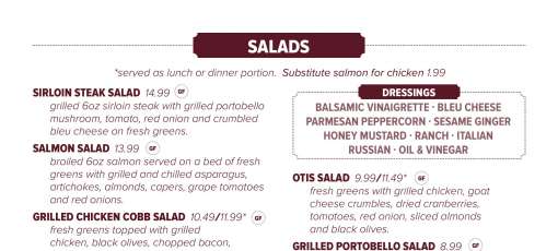 Otis & Oliver's Menu - Latham, New York | Sirved