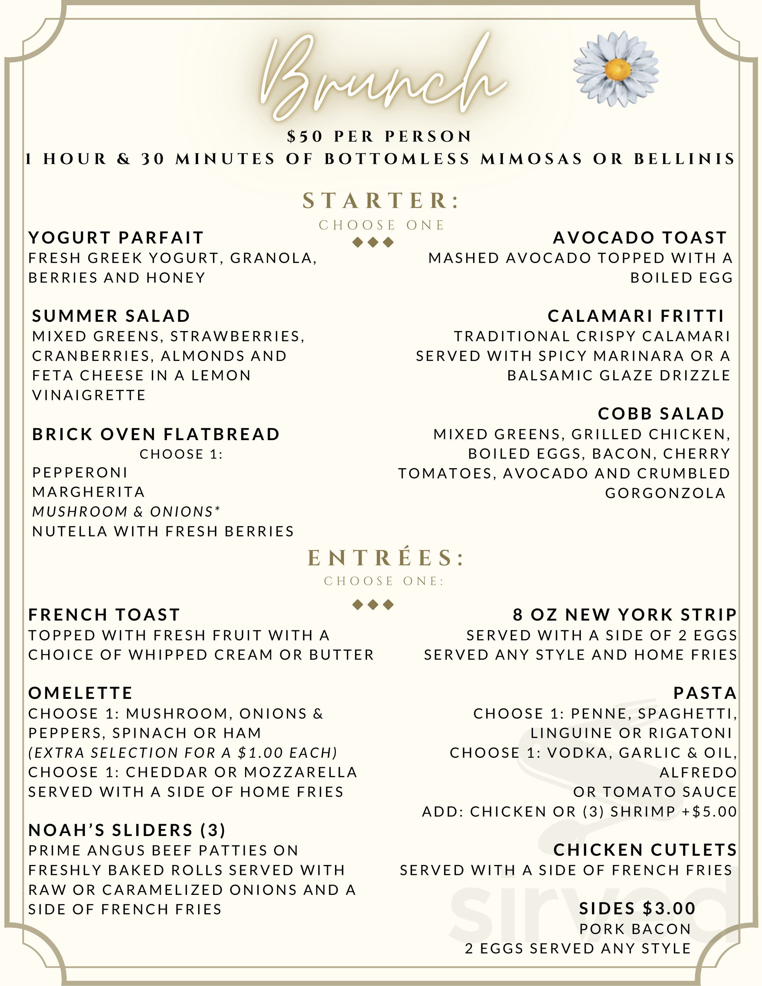 NOAH Osteria menus in Elizabeth, New Jersey, United States
