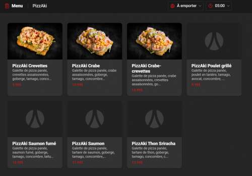 Aki Sushi menu in Rigaud, Quebec, Canada