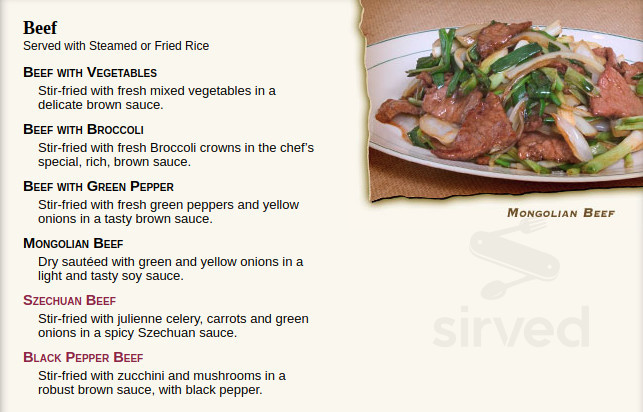 Master Wok menu in The Bronx, New York, USA