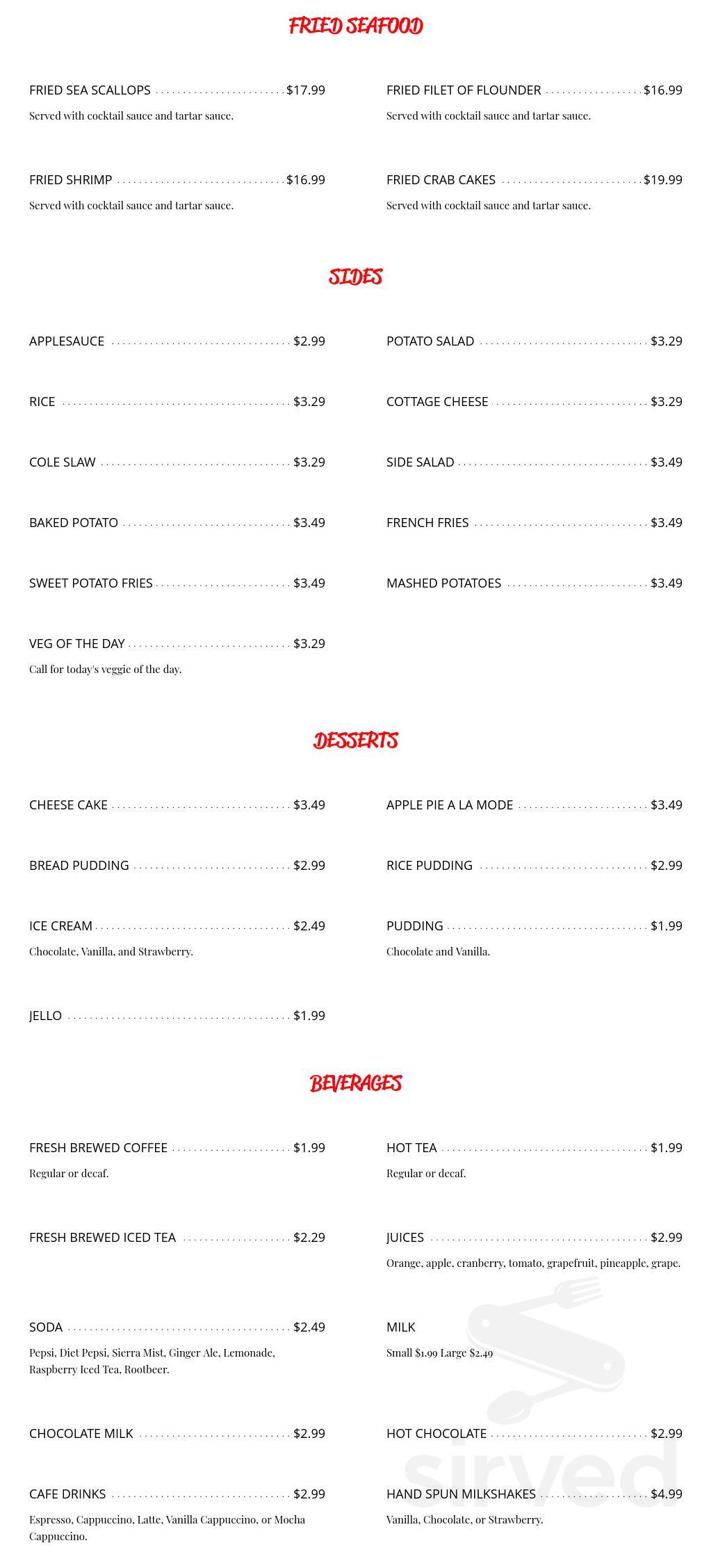Geets Diner & Bar menus in Williamstown, New Jersey, United States