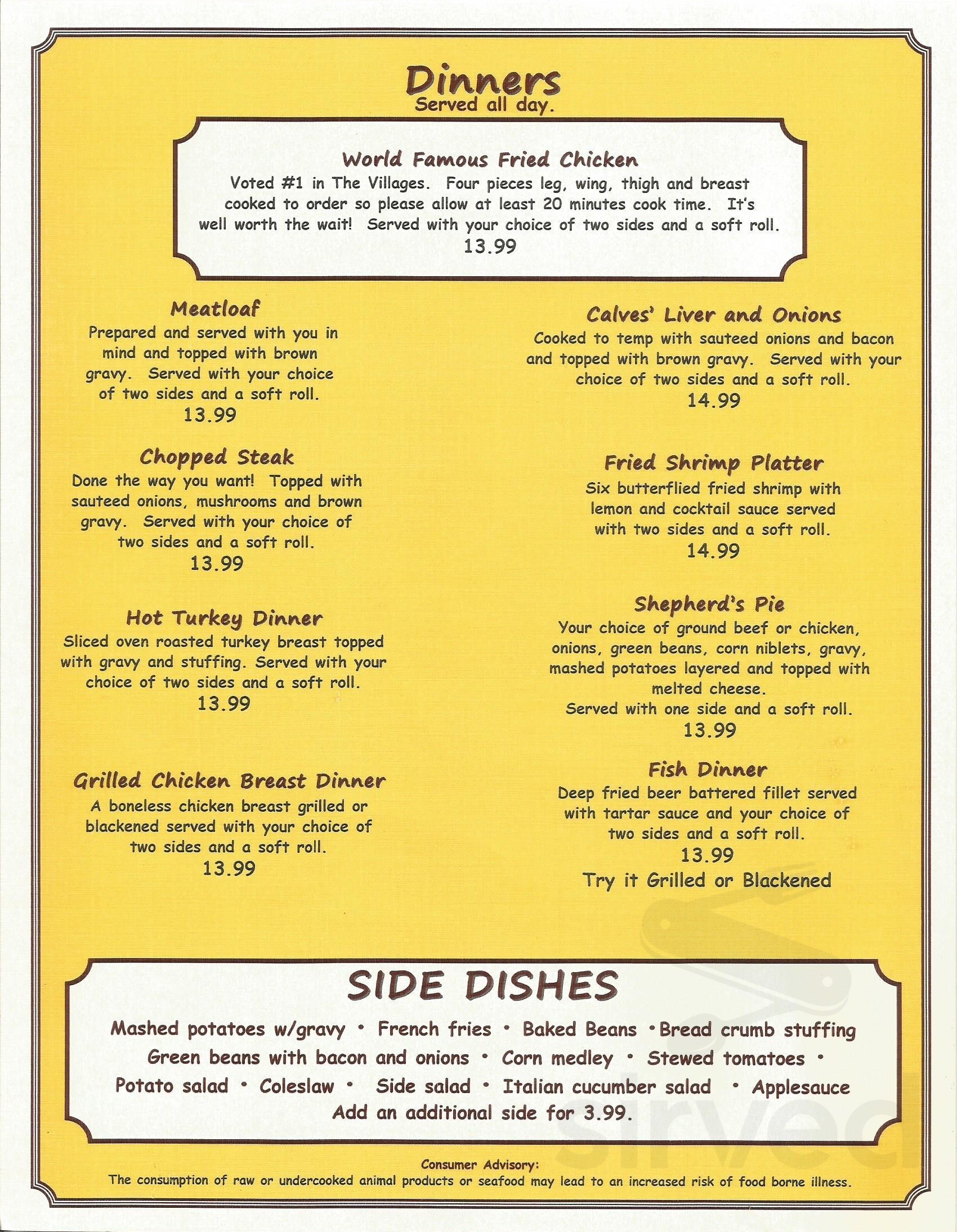 McCall's Tavern menus in Lady Lake, Florida, United States