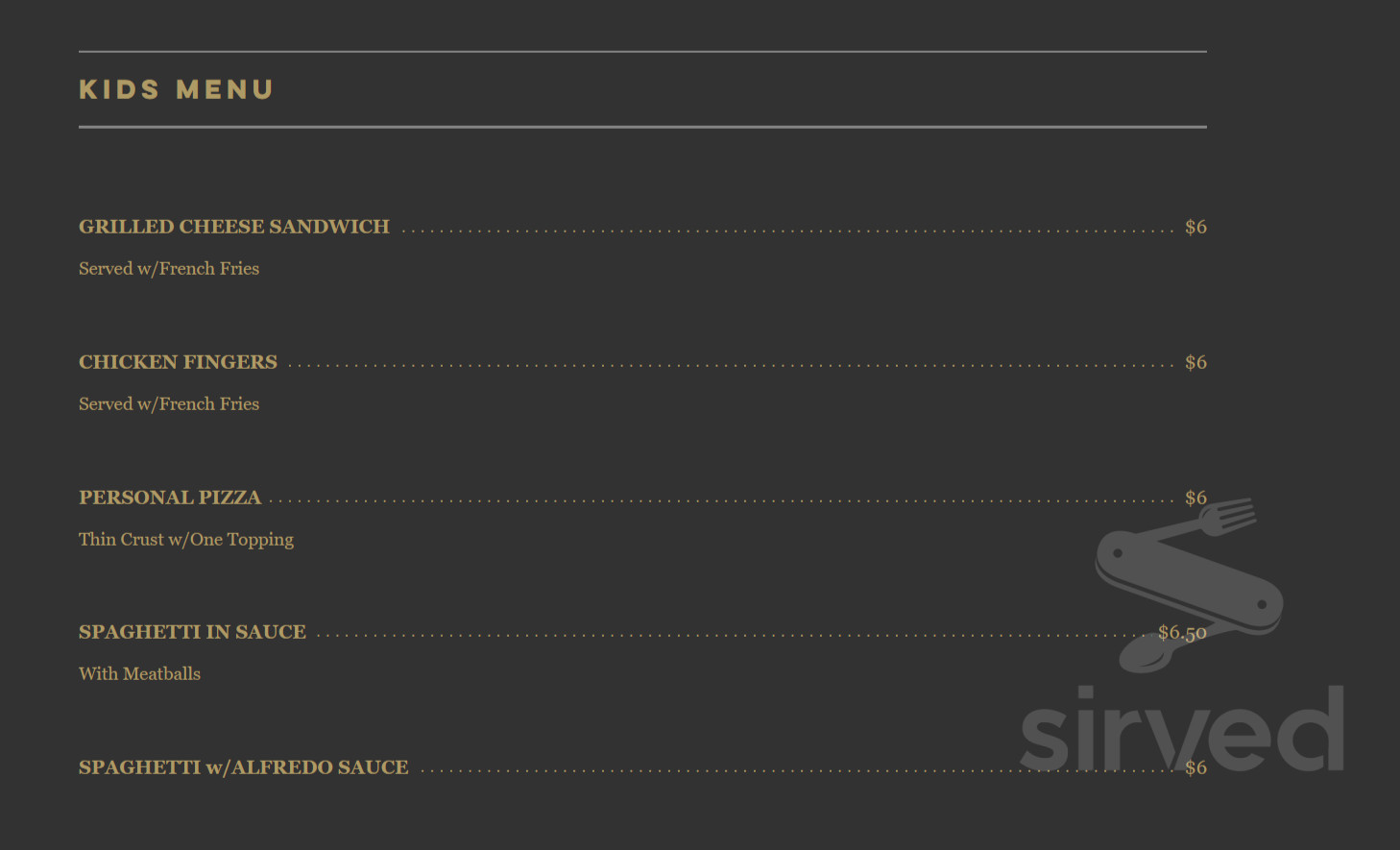 Christopher's menu in Des Moines, Iowa, USA