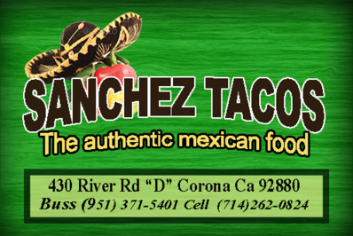 Menu for Sanchez Tacos in Corona, CA | Sirved